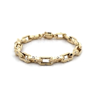 14K Yellow and White Gold 8inch Elongated Hexagon Screw Top Design ...